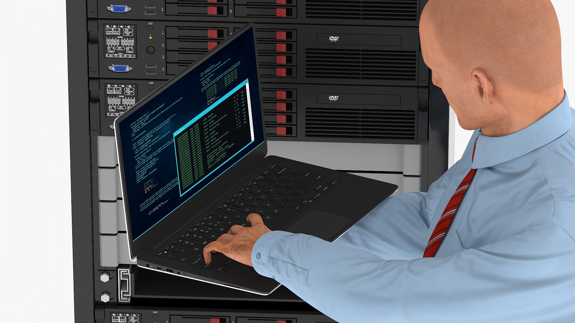 3D Server Rack With System Administrator - TurboSquid 2328254