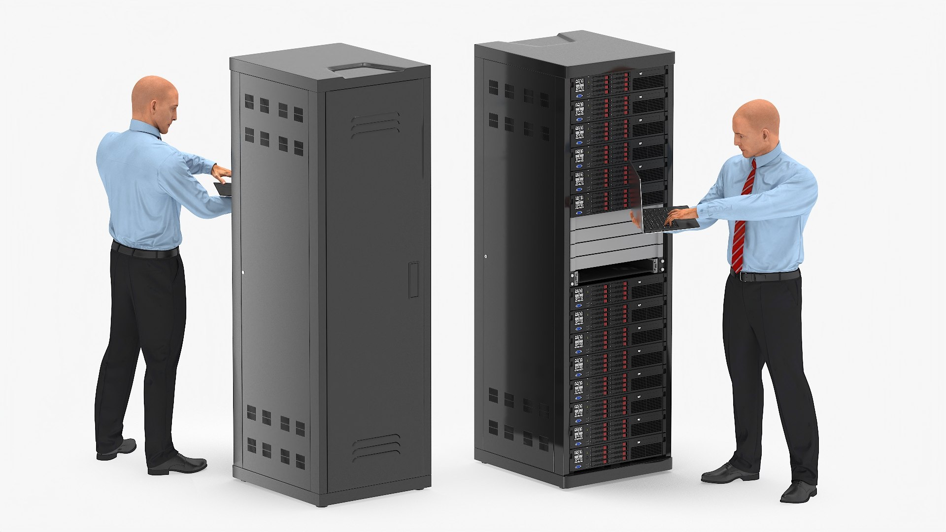 3D Server Rack With System Administrator - TurboSquid 2328254