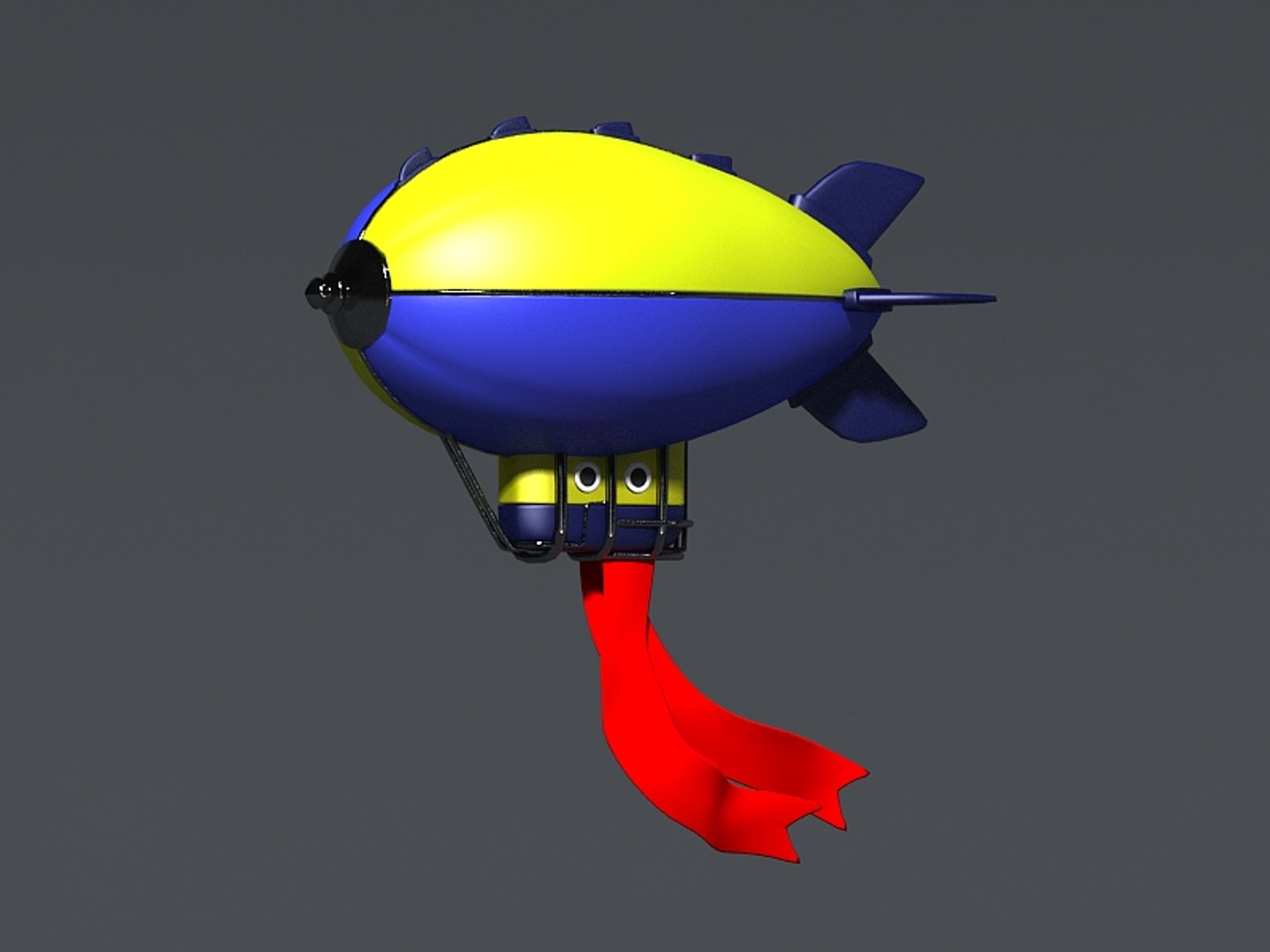 3D cartoon airships flying machines - TurboSquid 1621524