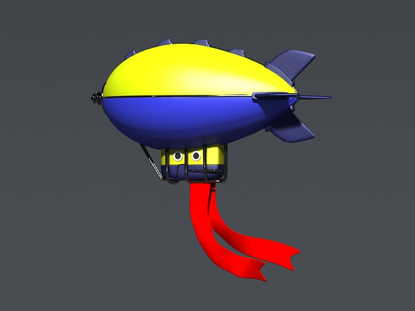 3D cartoon airships flying machines - TurboSquid 1621524