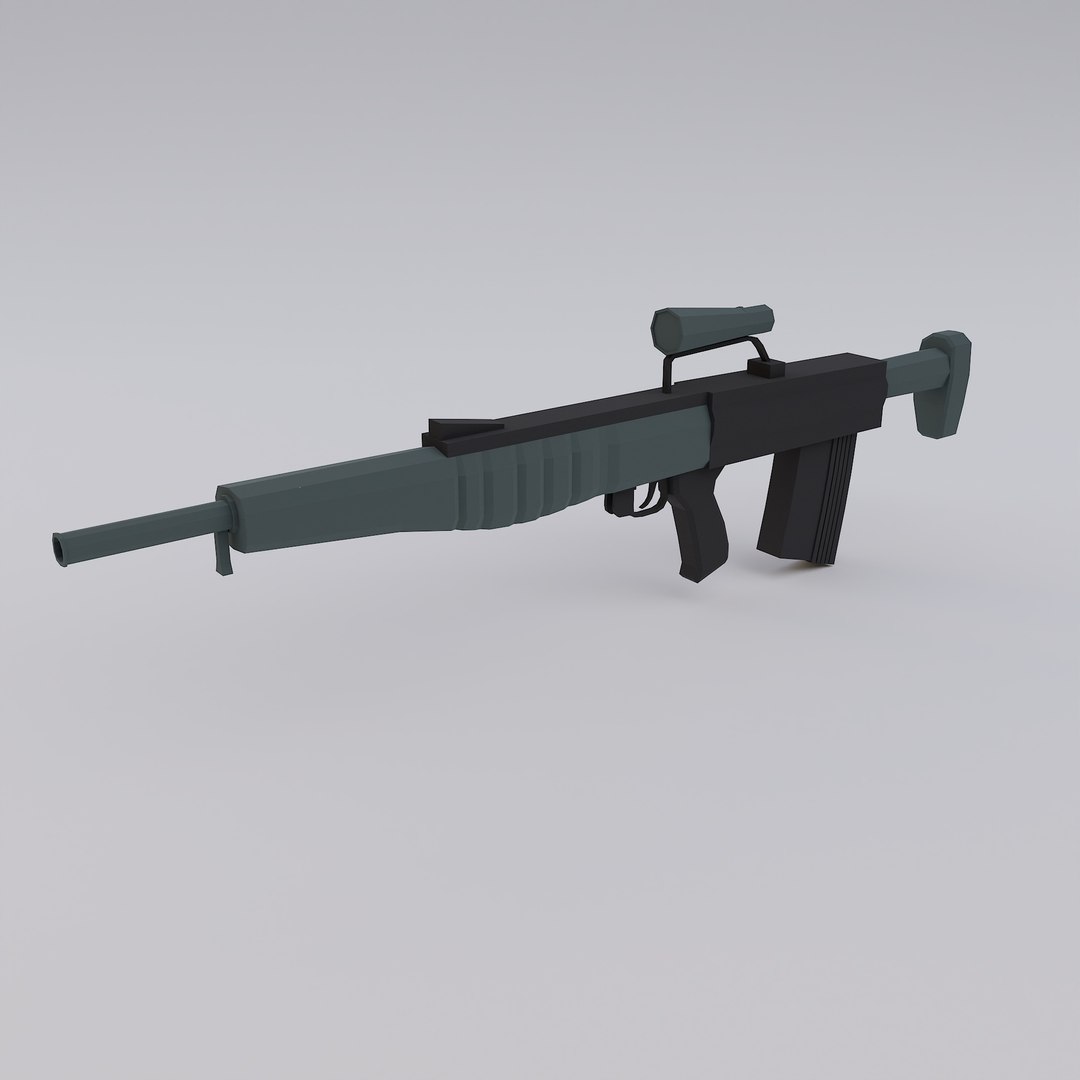 Assault Rifle Lowpoly 3dmodel 3D Model - TurboSquid 1992782