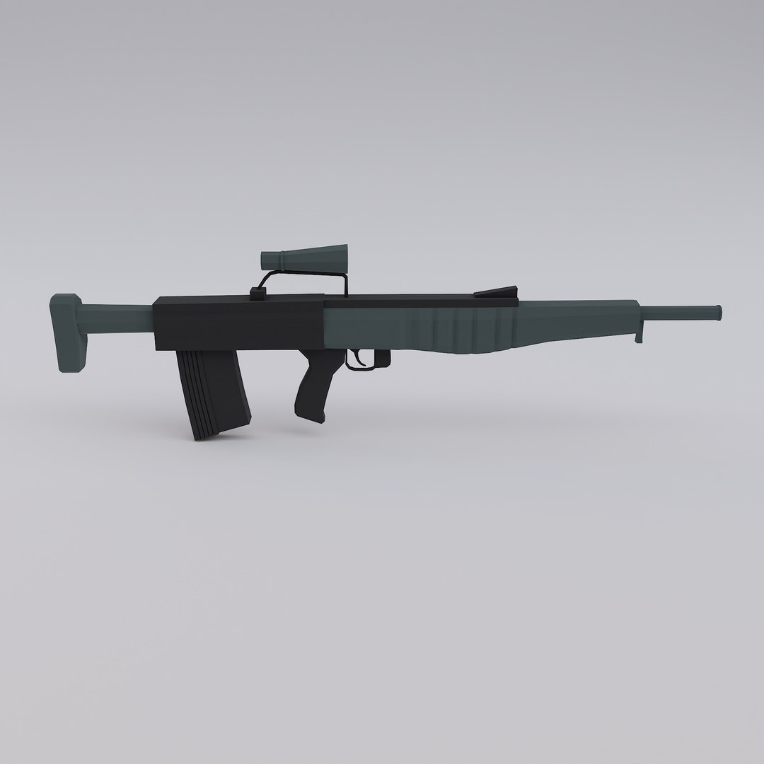 Assault Rifle Lowpoly 3dmodel 3D Model - TurboSquid 1992782