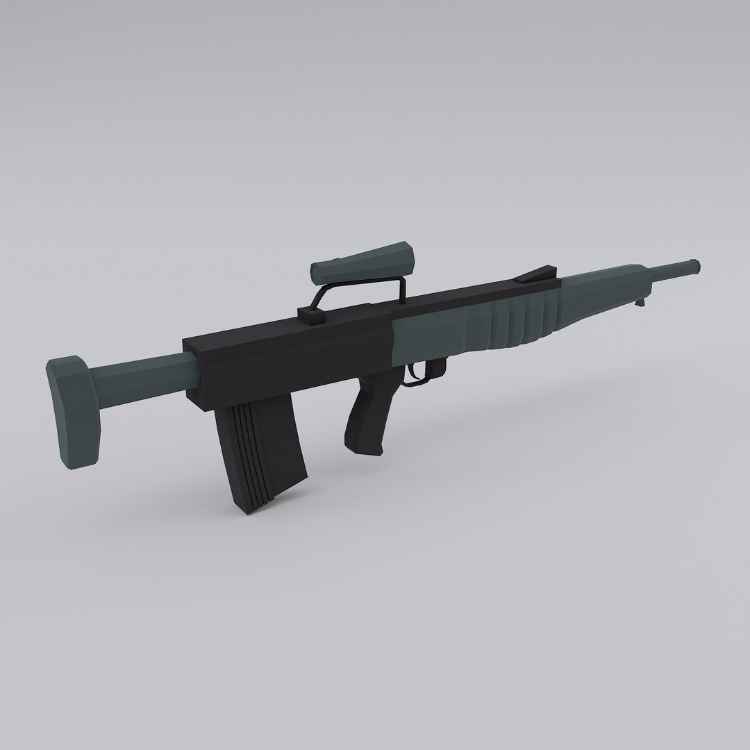Assault Rifle Lowpoly 3dmodel 3D Model - TurboSquid 1992782