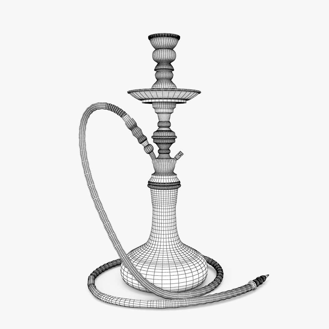 free basic hookah 3d model