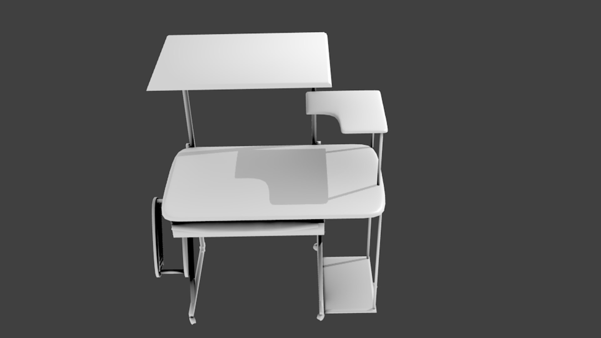 Computer Desk 3d 3ds