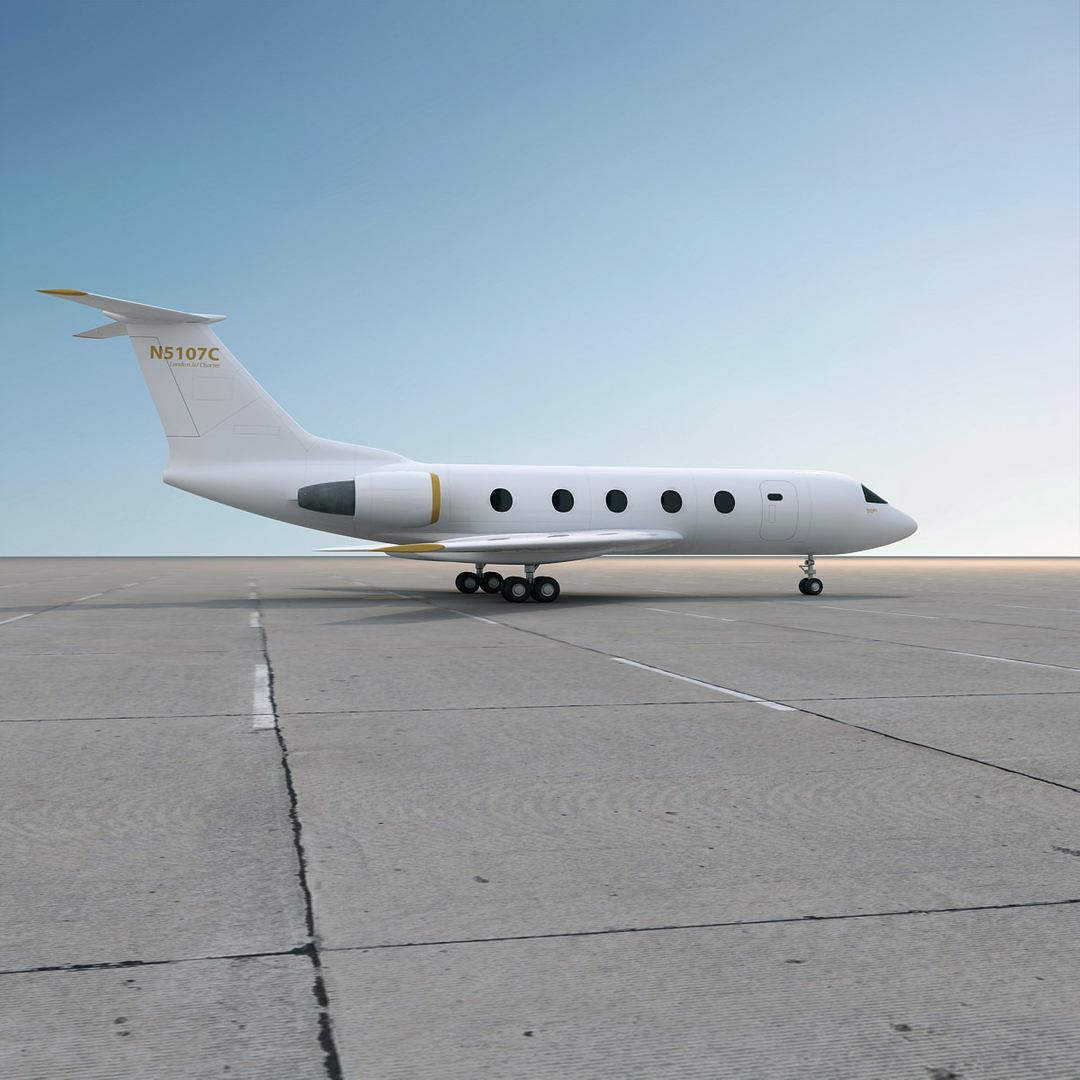 generic private jet 3d model