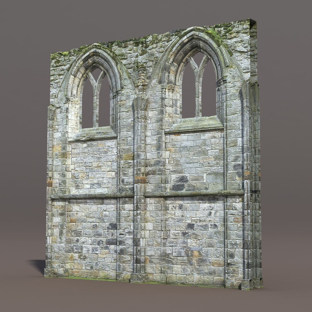 Castle Ruin Wall 3d Model