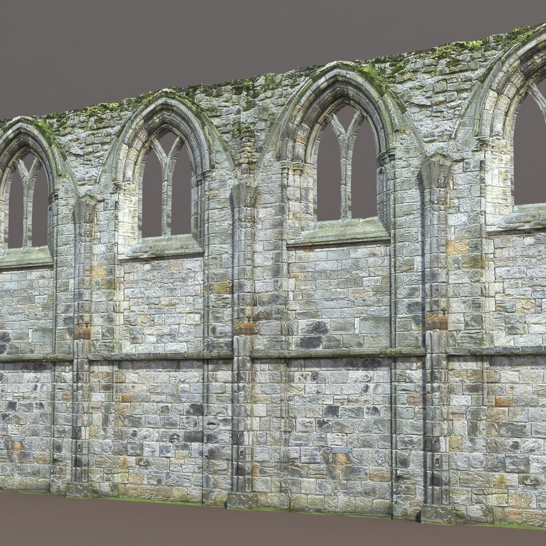 Castle Ruin Wall 3d Model