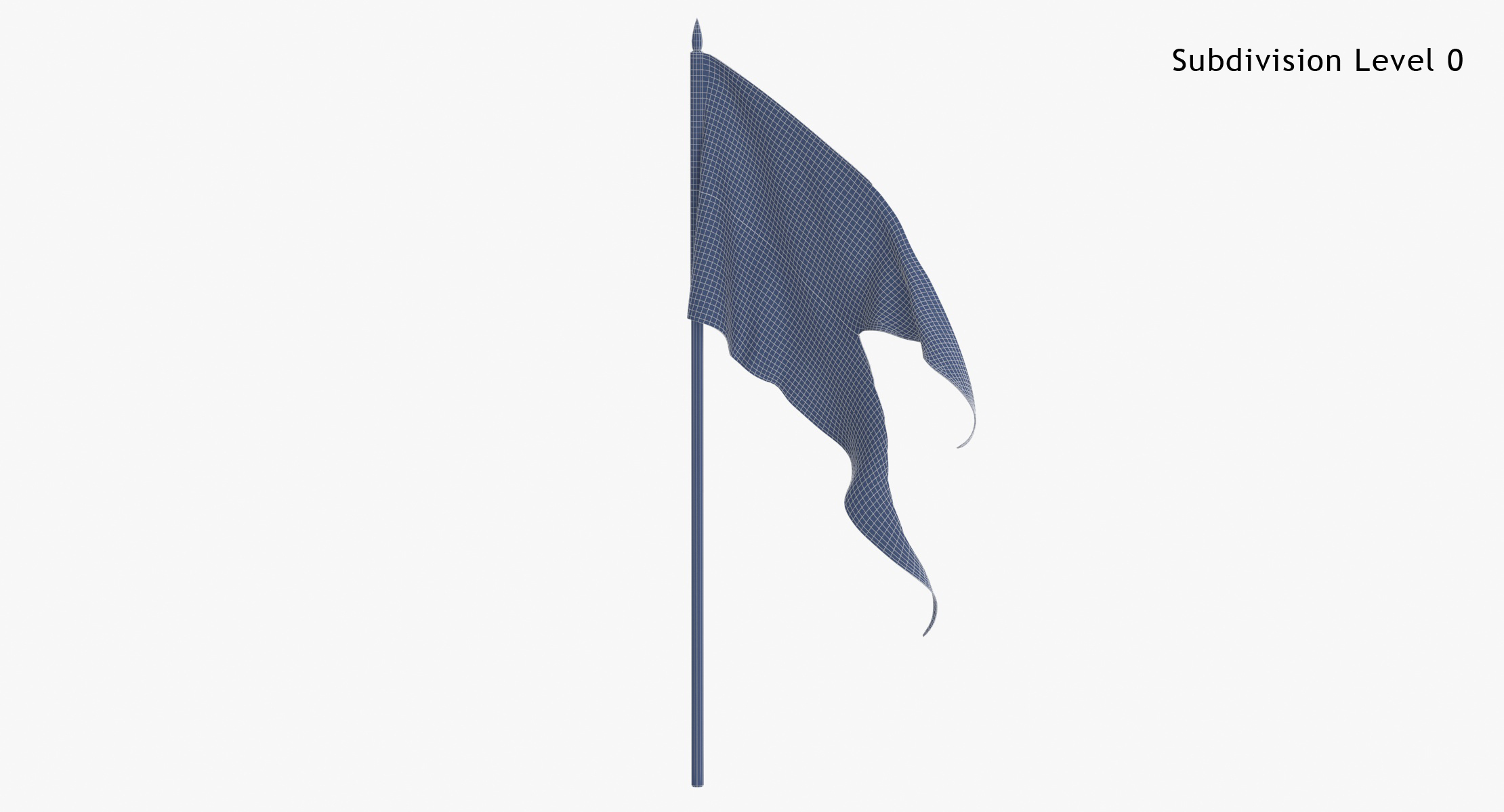 3D Medieval Waving Banner On Pole Gray Black model - TurboSquid 1817890