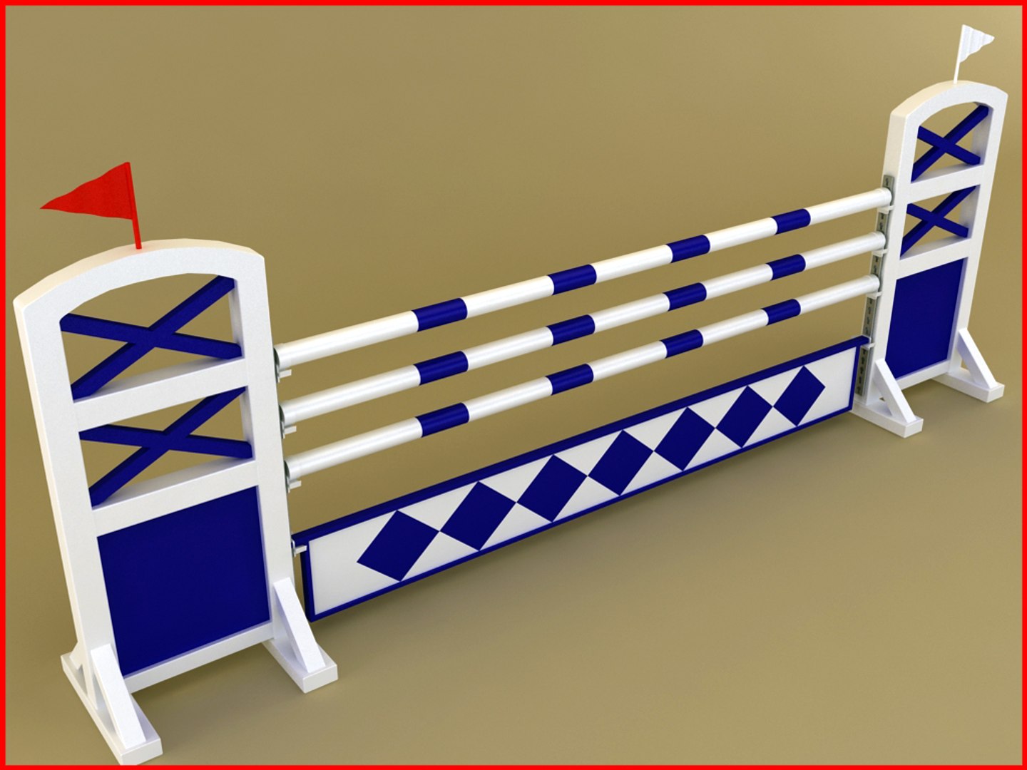 3dsmax horse jumping arena