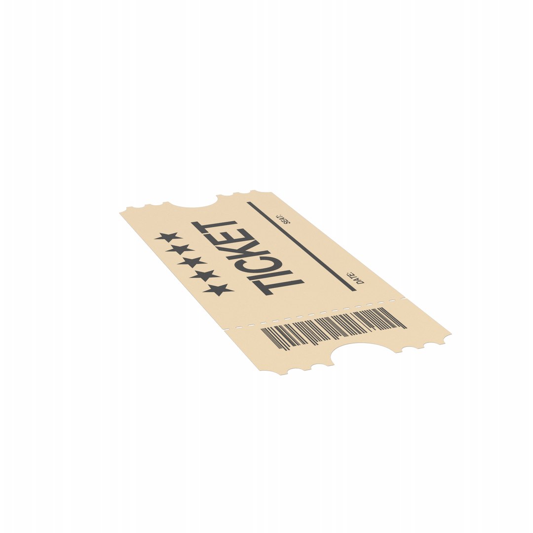 Beige Ticket 3D model - TurboSquid 2170936