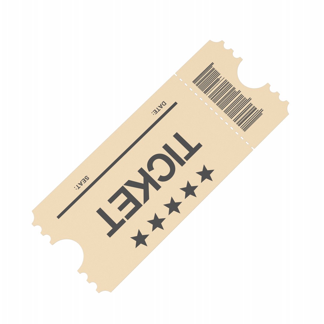Beige Ticket 3D model - TurboSquid 2170936