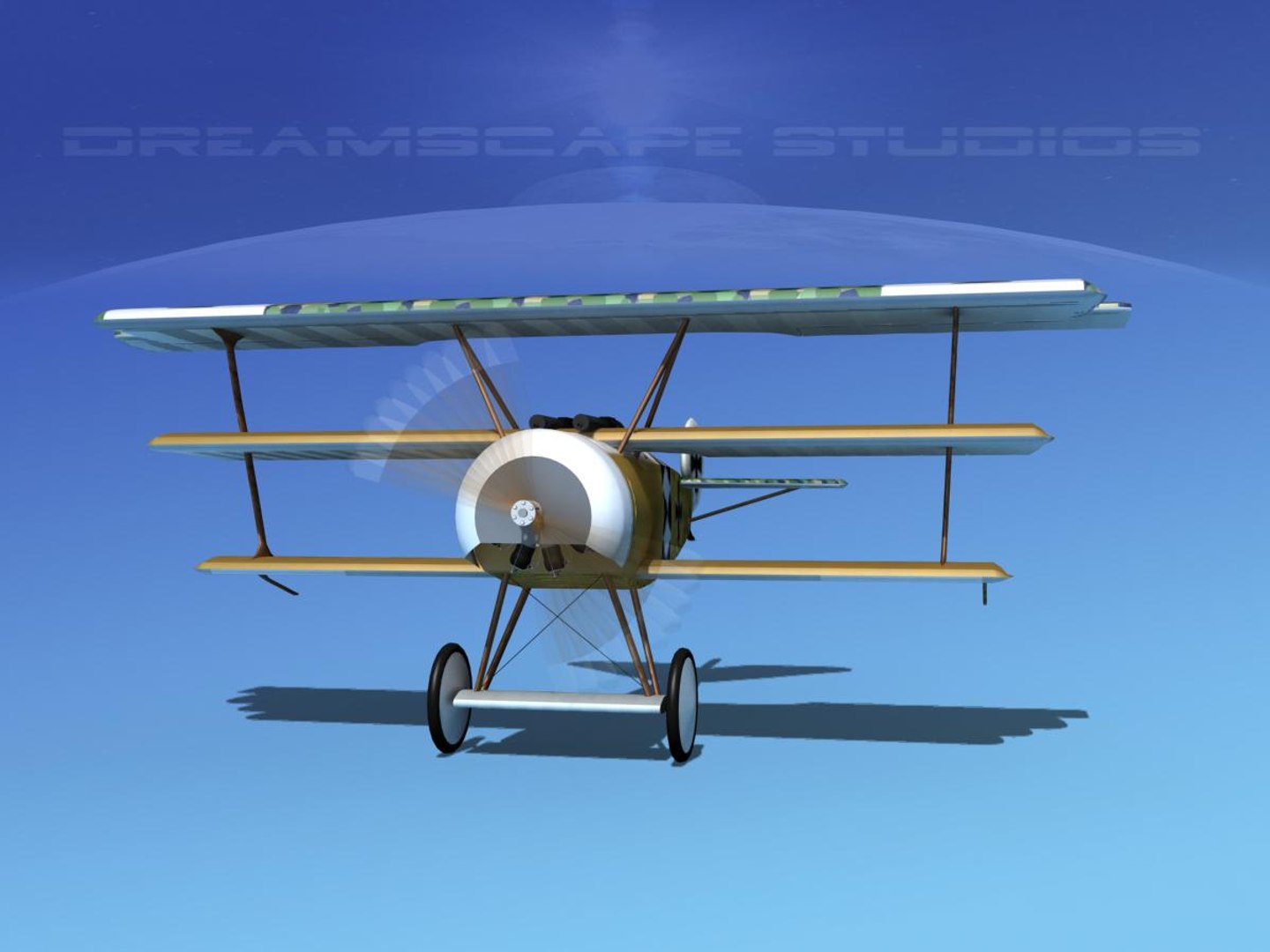 Dxf Triplanes Fokker Dr-1 Fighter