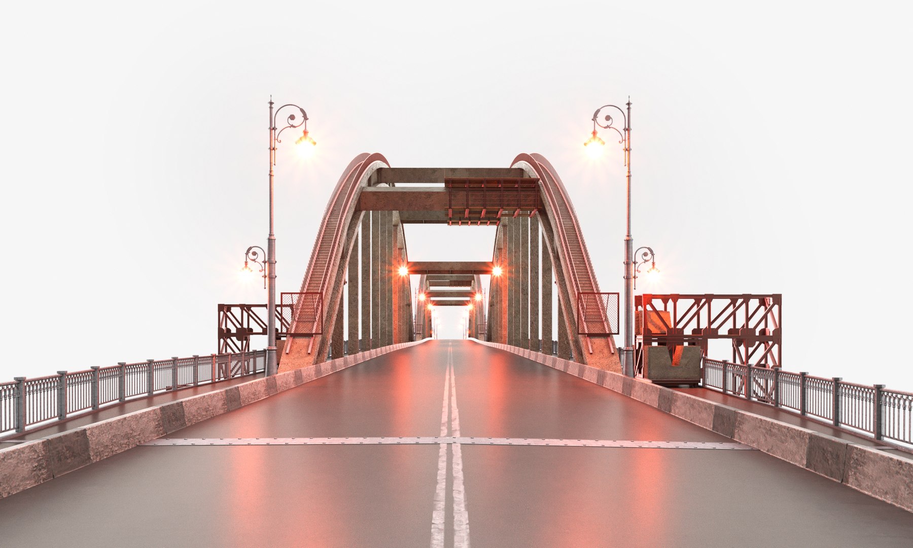 3D Model Volga Bridge - TurboSquid 1752047