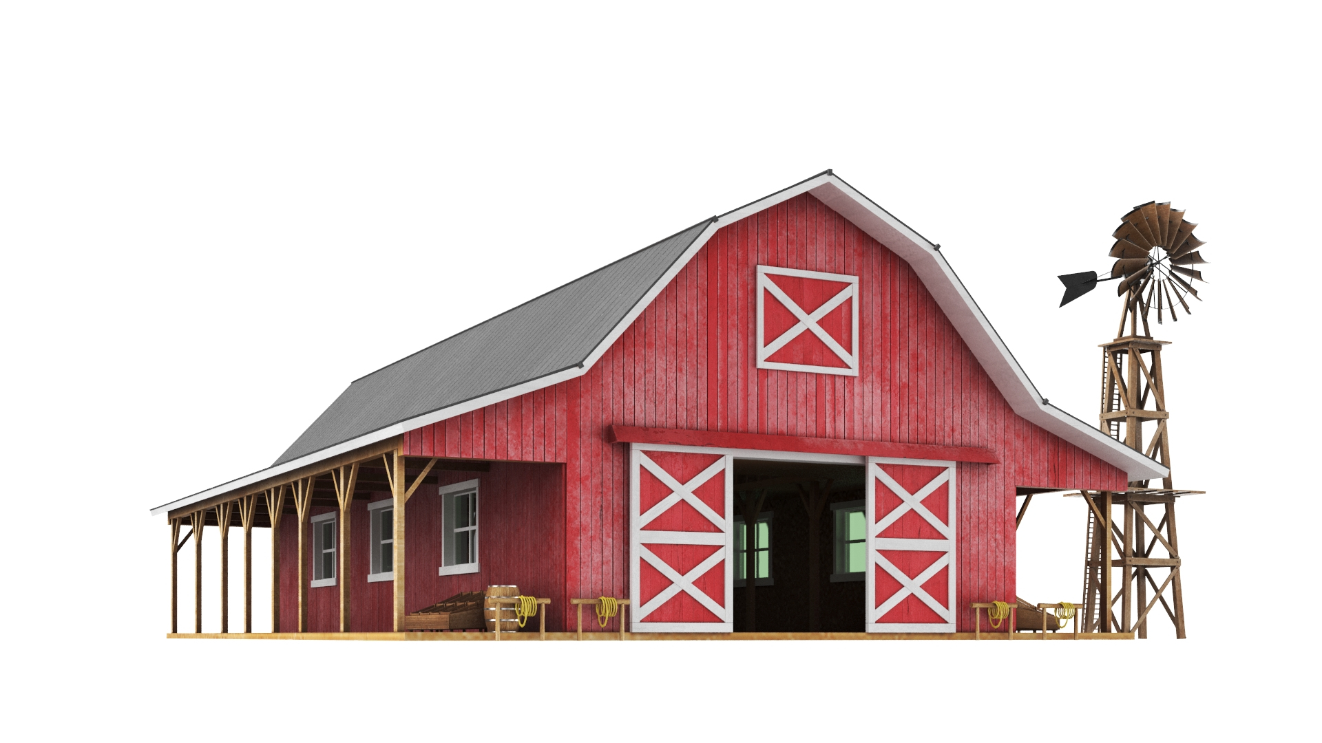 Detailed Farm Barn 3D model - TurboSquid 2179400