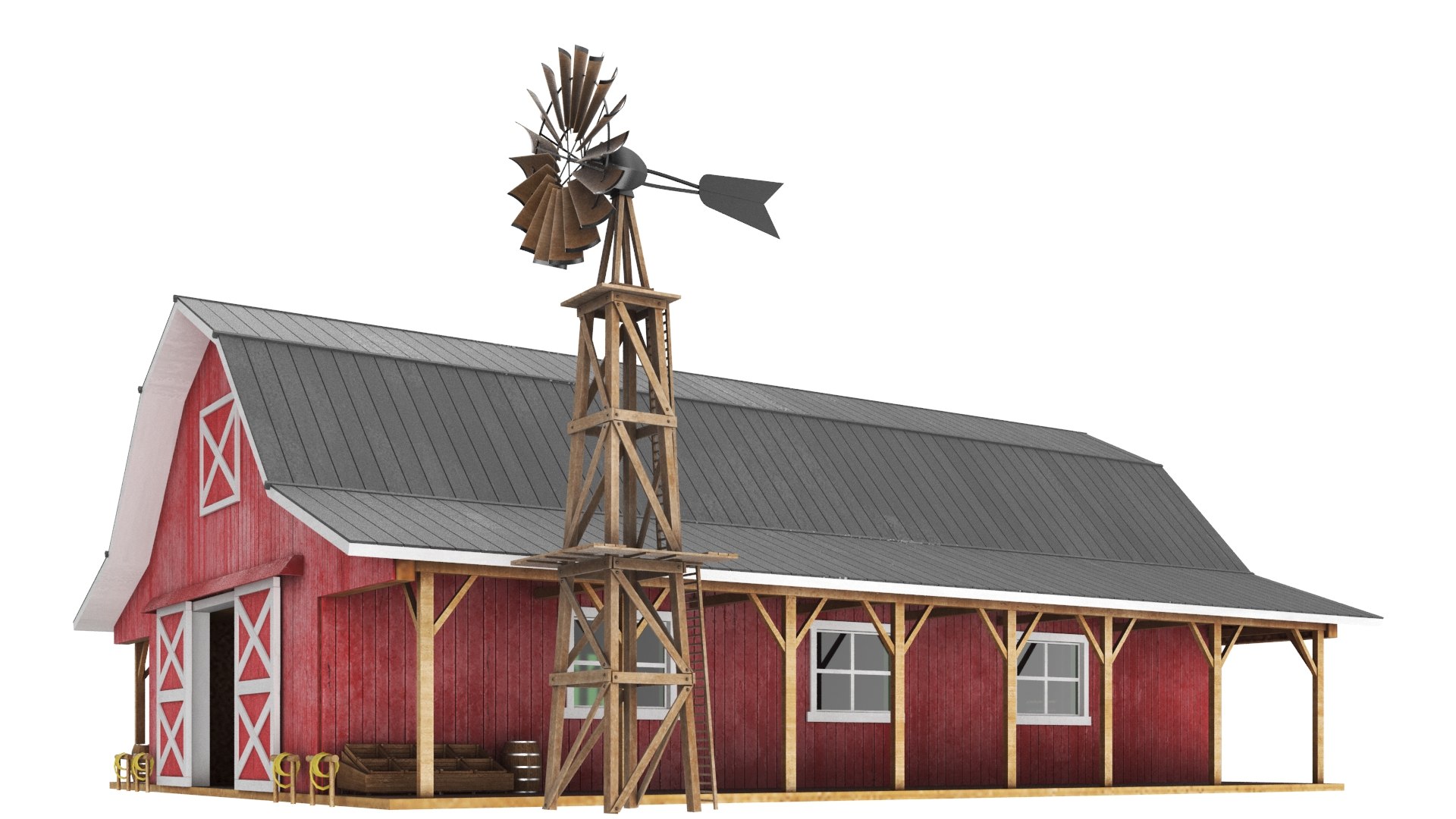 Detailed Farm Barn 3D model - TurboSquid 2179400