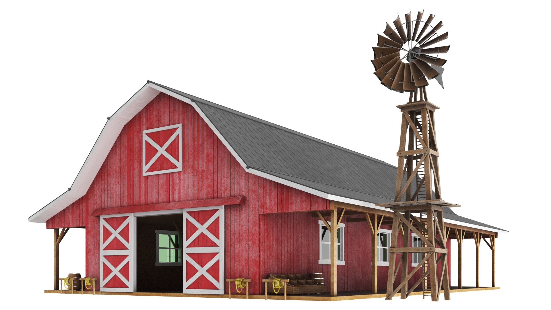 Detailed Farm Barn 3D model - TurboSquid 2179400