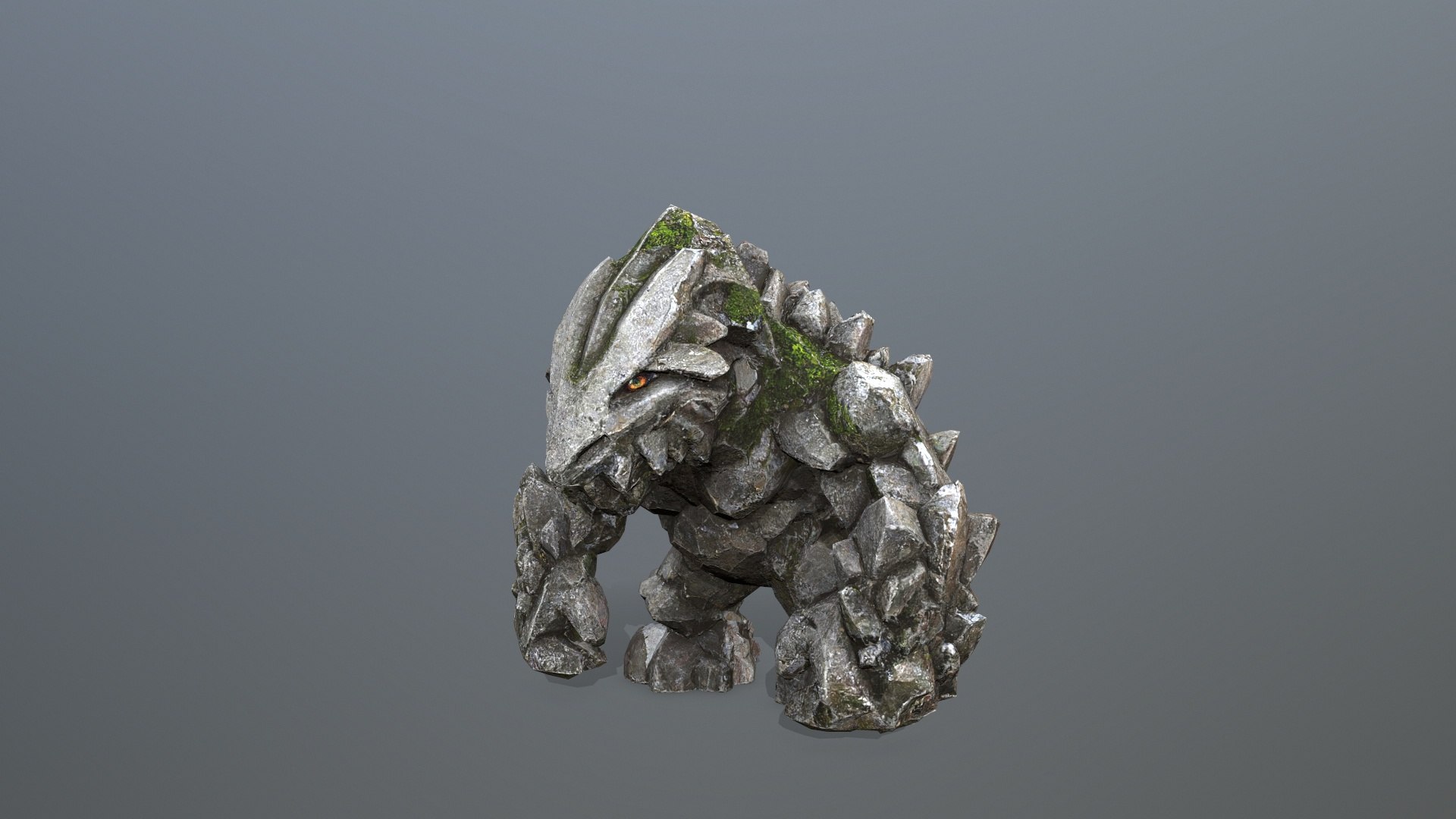 3D Stone Monster Model - TurboSquid 2386543