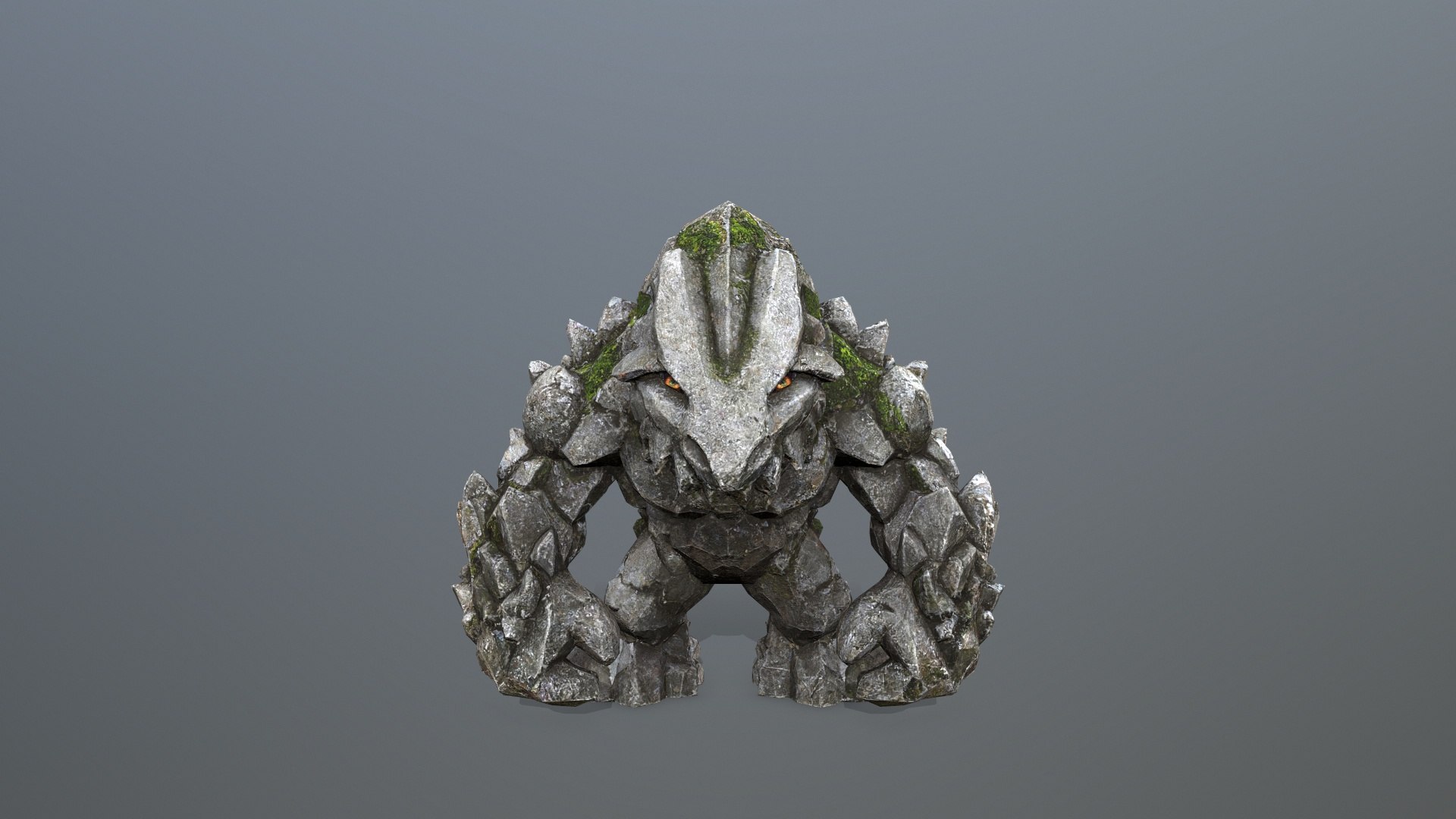 3D Stone Monster Model - TurboSquid 2386543