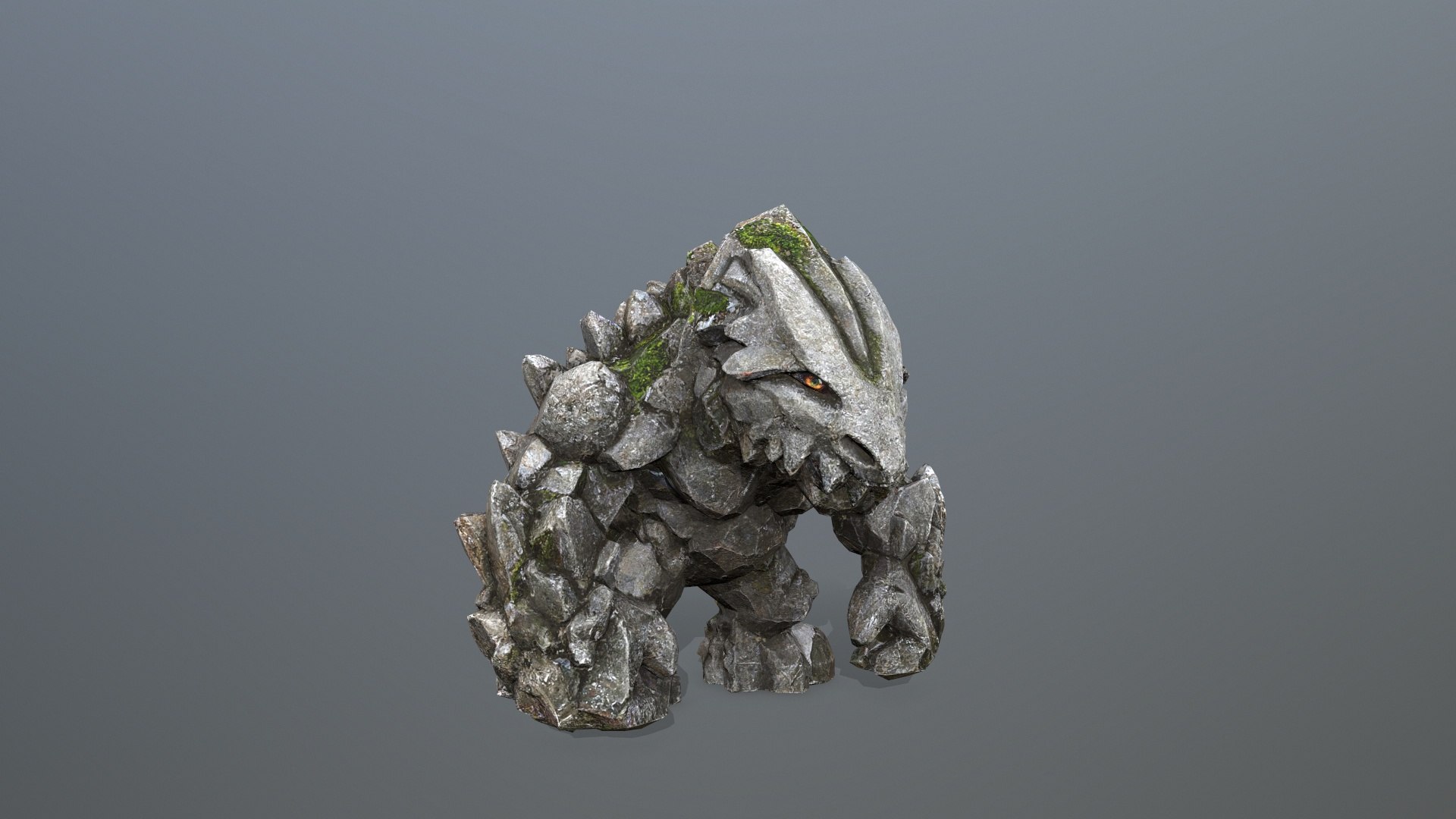 3D Stone Monster Model - TurboSquid 2386543