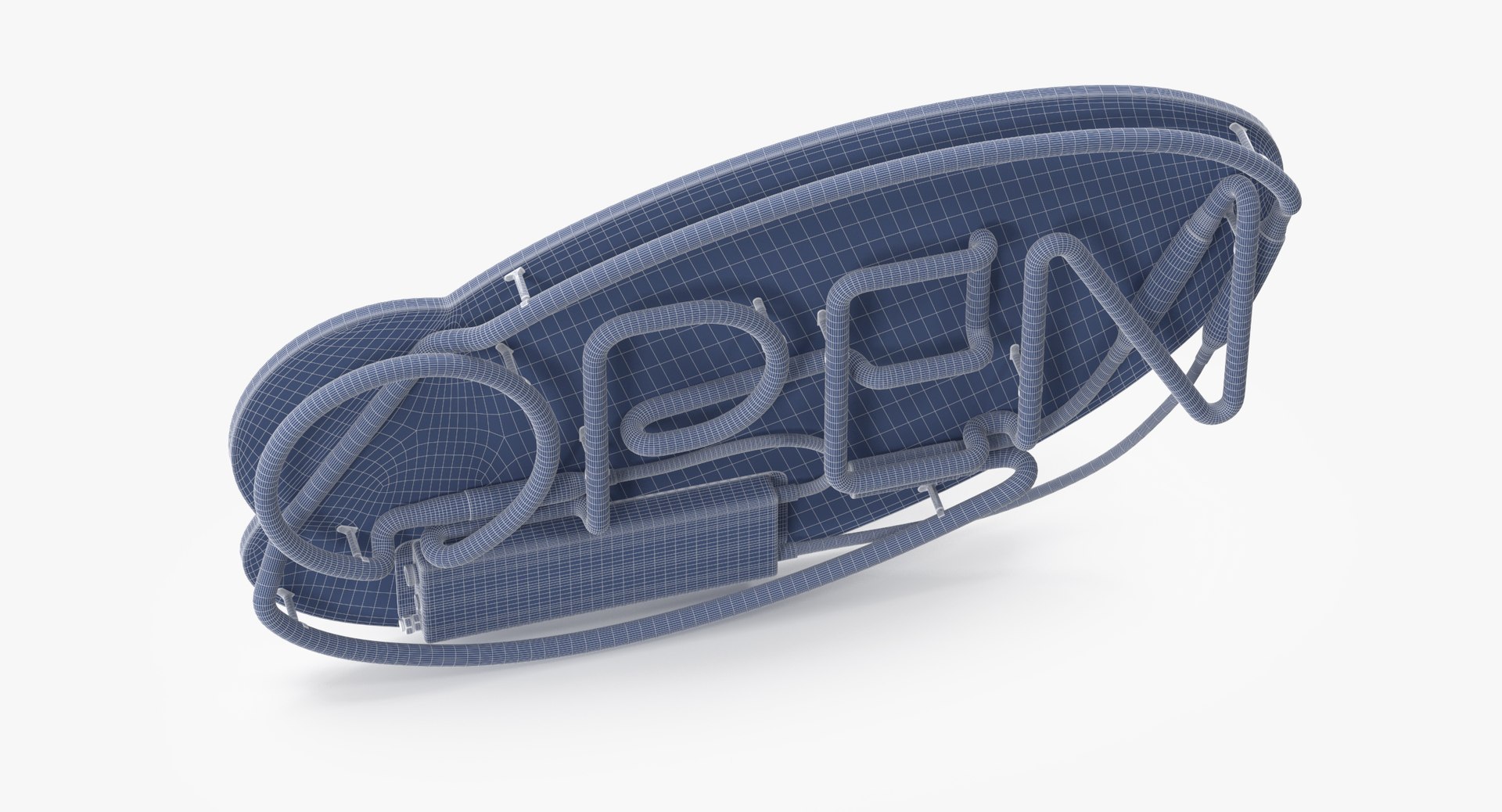 Open neon sign 3D model - TurboSquid 1225728
