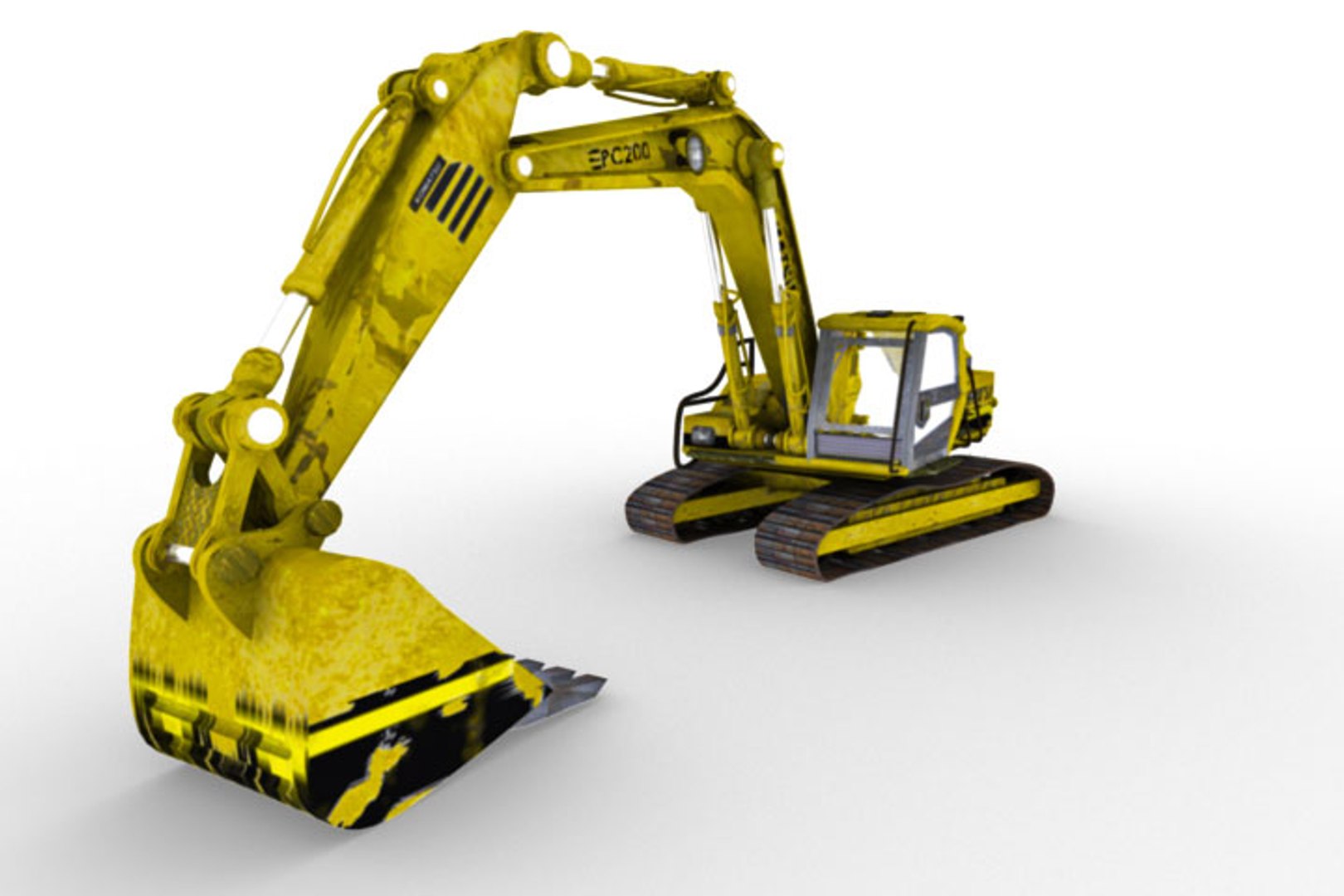 construction excavator 3d model
