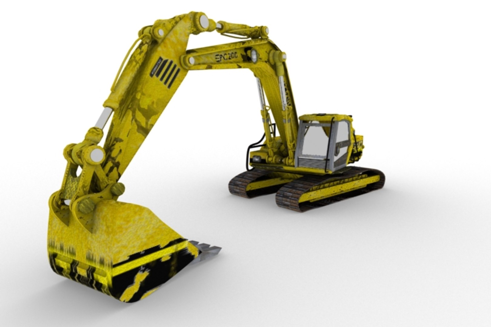 construction excavator 3d model