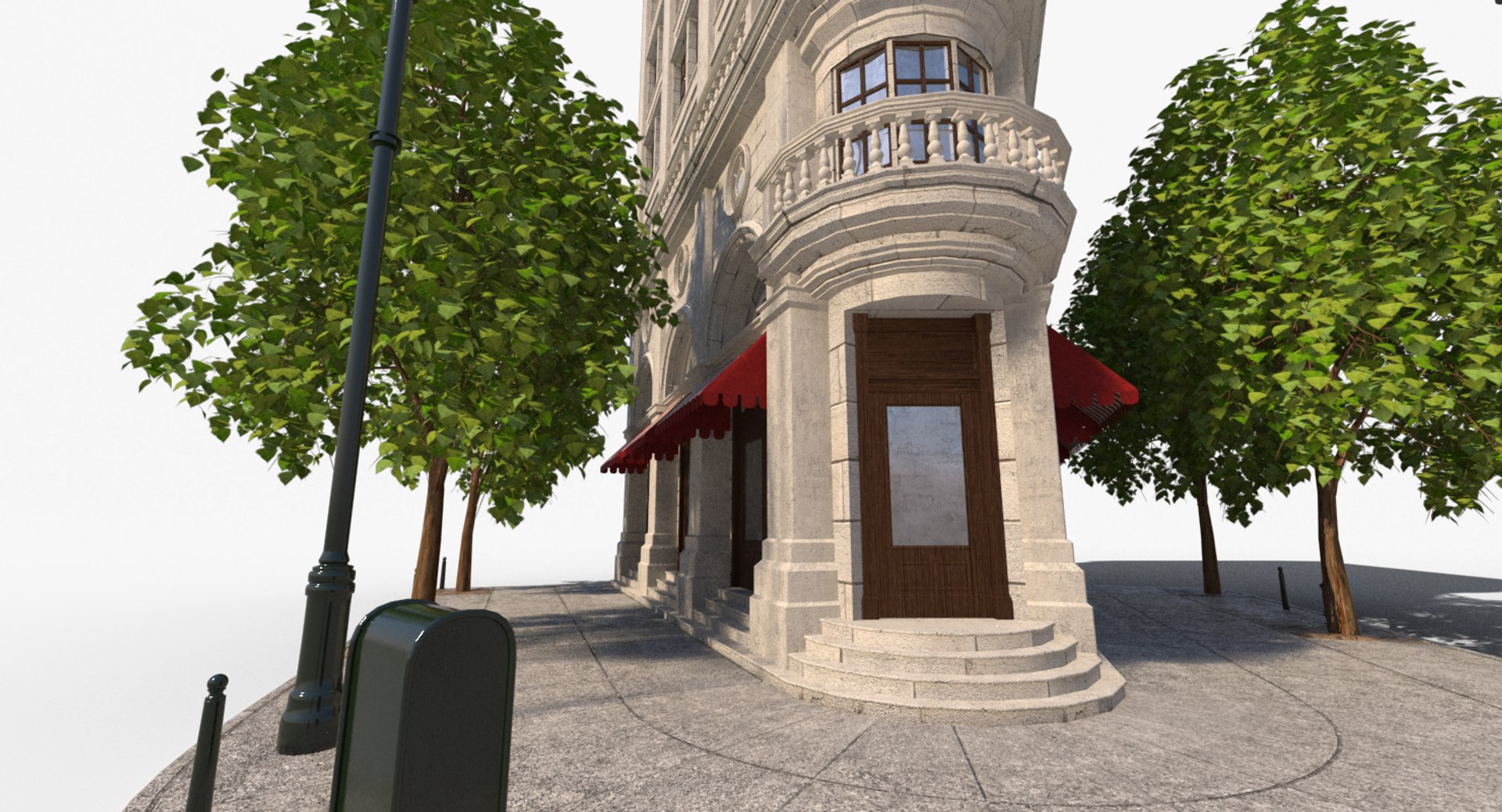 Building Corner 3d Model