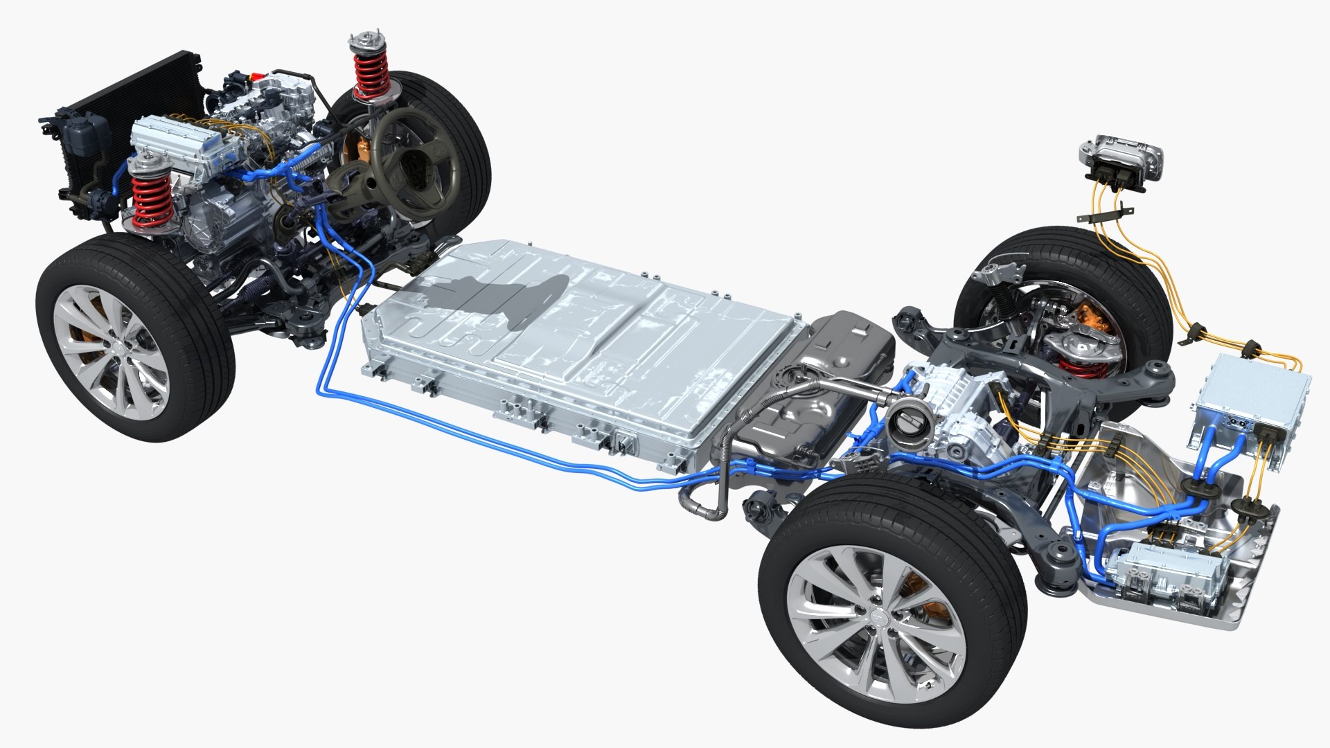 Extended Range Hybrid Car Chassis Model - TurboSquid 2226929