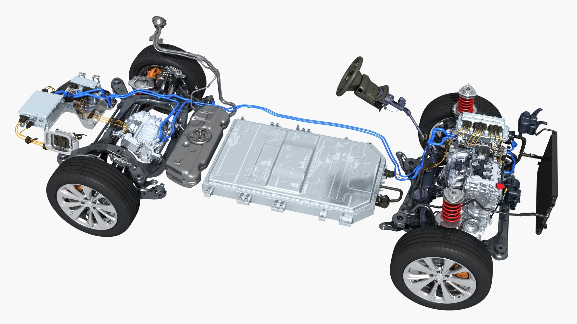 Extended Range Hybrid Car Chassis Model - TurboSquid 2226929