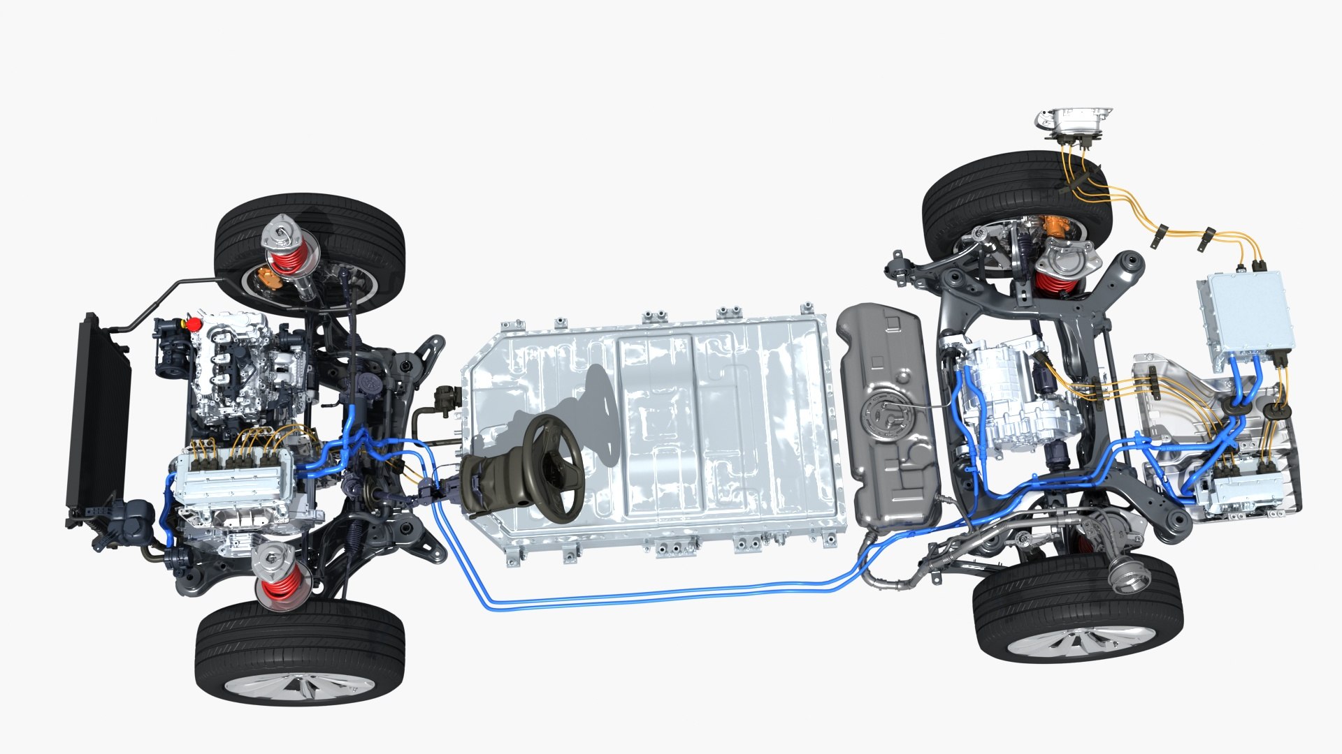 Extended Range Hybrid Car Chassis Model - TurboSquid 2226929