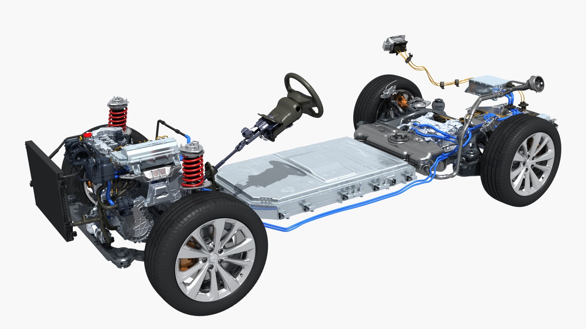 Extended Range Hybrid Car Chassis Model - TurboSquid 2226929
