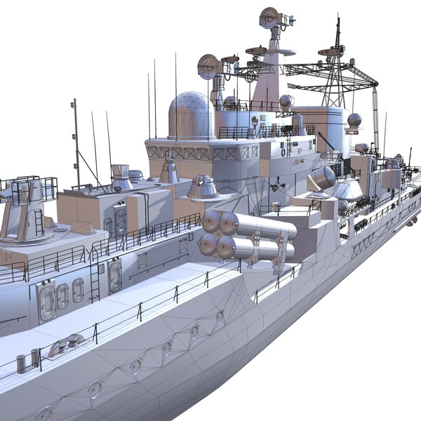 Destroyer 956 warship 3D - TurboSquid 1676664