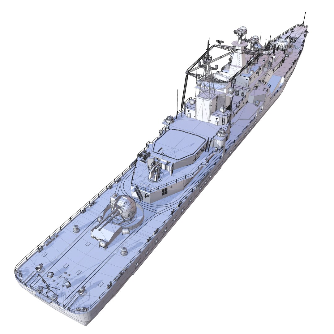 Destroyer 956 Warship 3D - TurboSquid 1676664