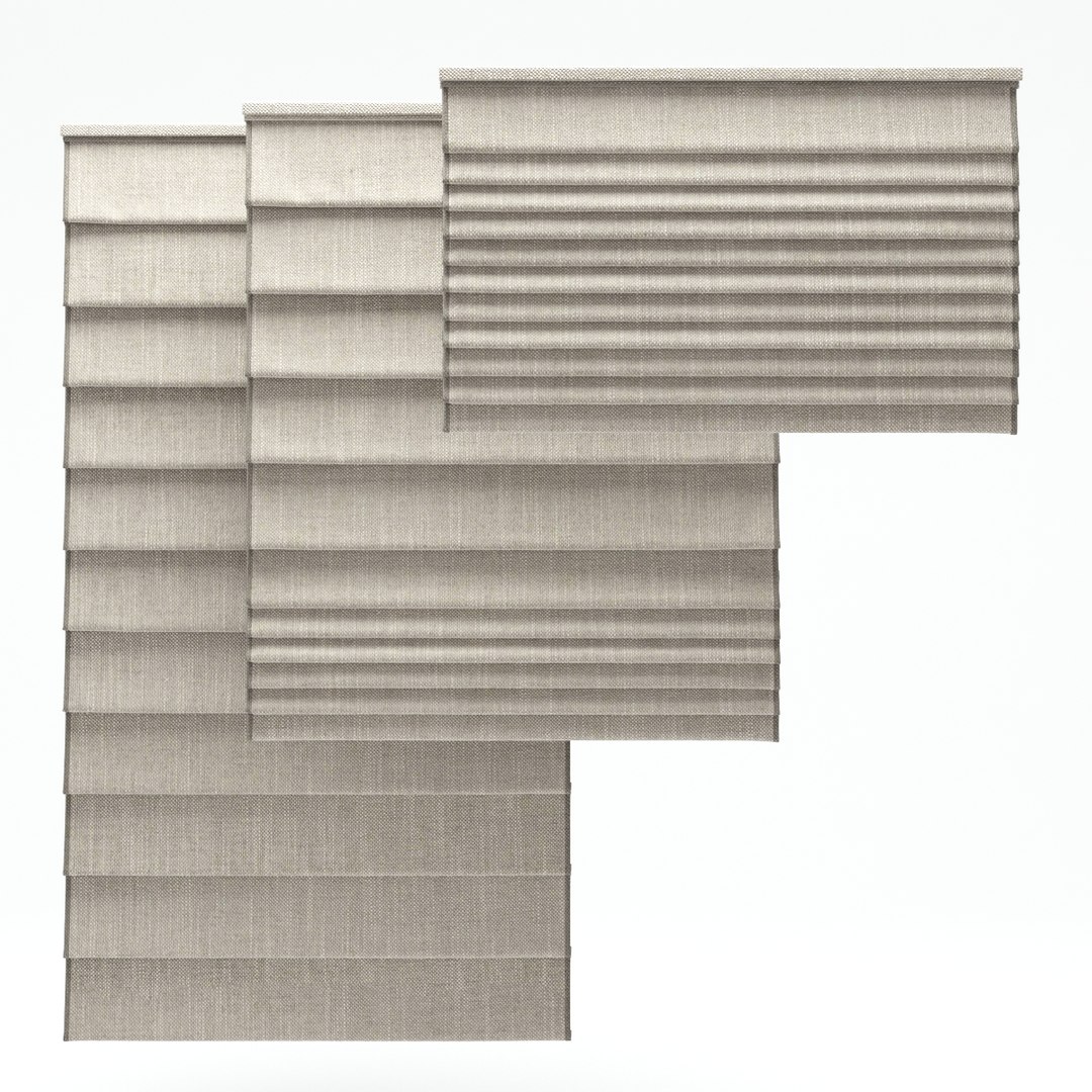 3d Roman Shades Model