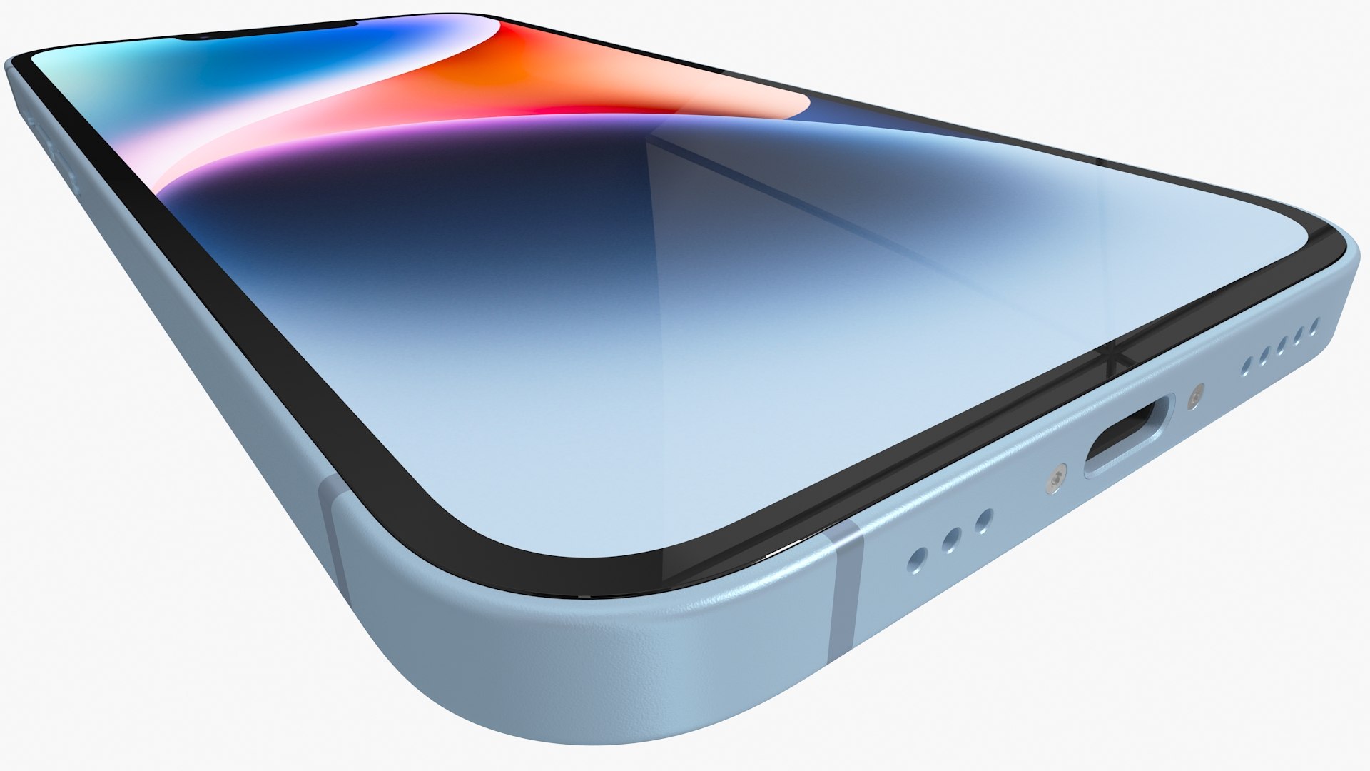 3D Apple IPhone 14 Blue Model - TurboSquid 1958198