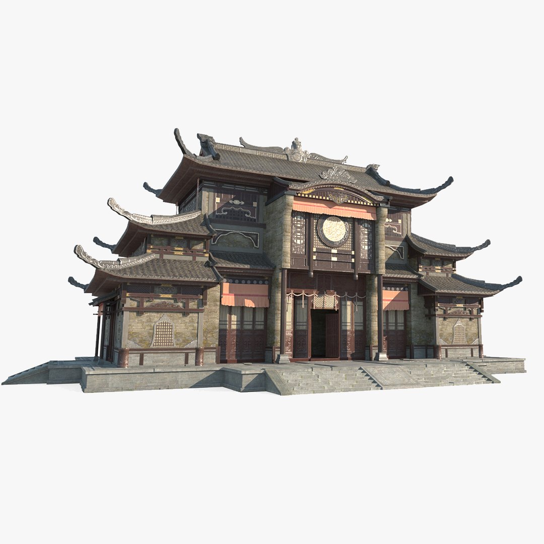 Ancient Asian Architecture Palaces 3D Model - TurboSquid 2046322