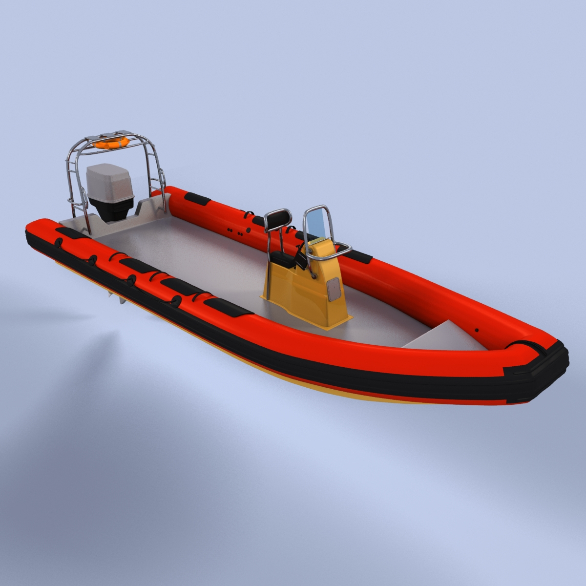 rigid inflatable boats 3d model
