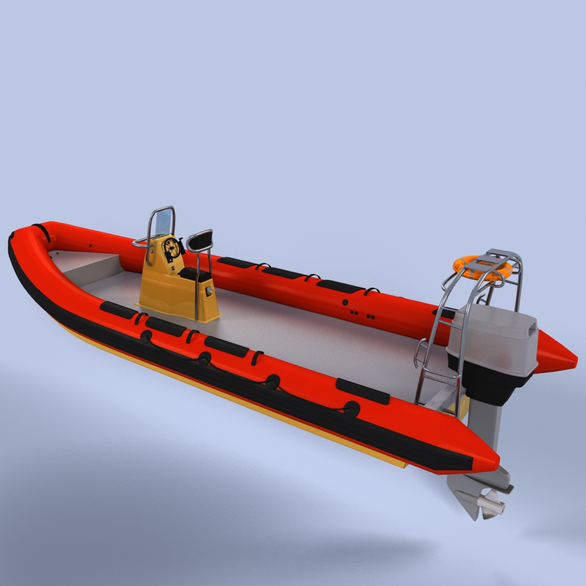 rigid inflatable boats 3d model