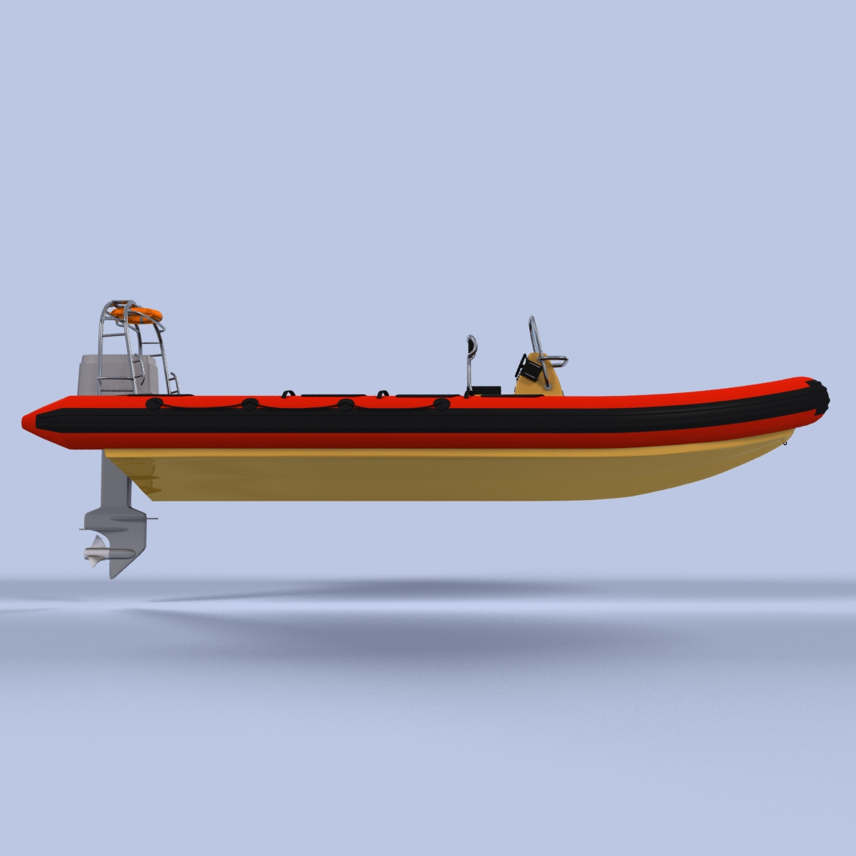 rigid inflatable boats 3d model