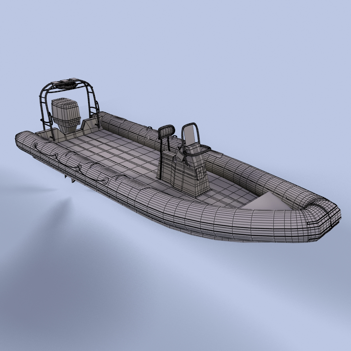 rigid inflatable boats 3d model