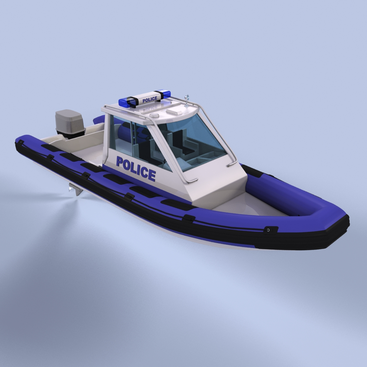 rigid inflatable boats 3d model