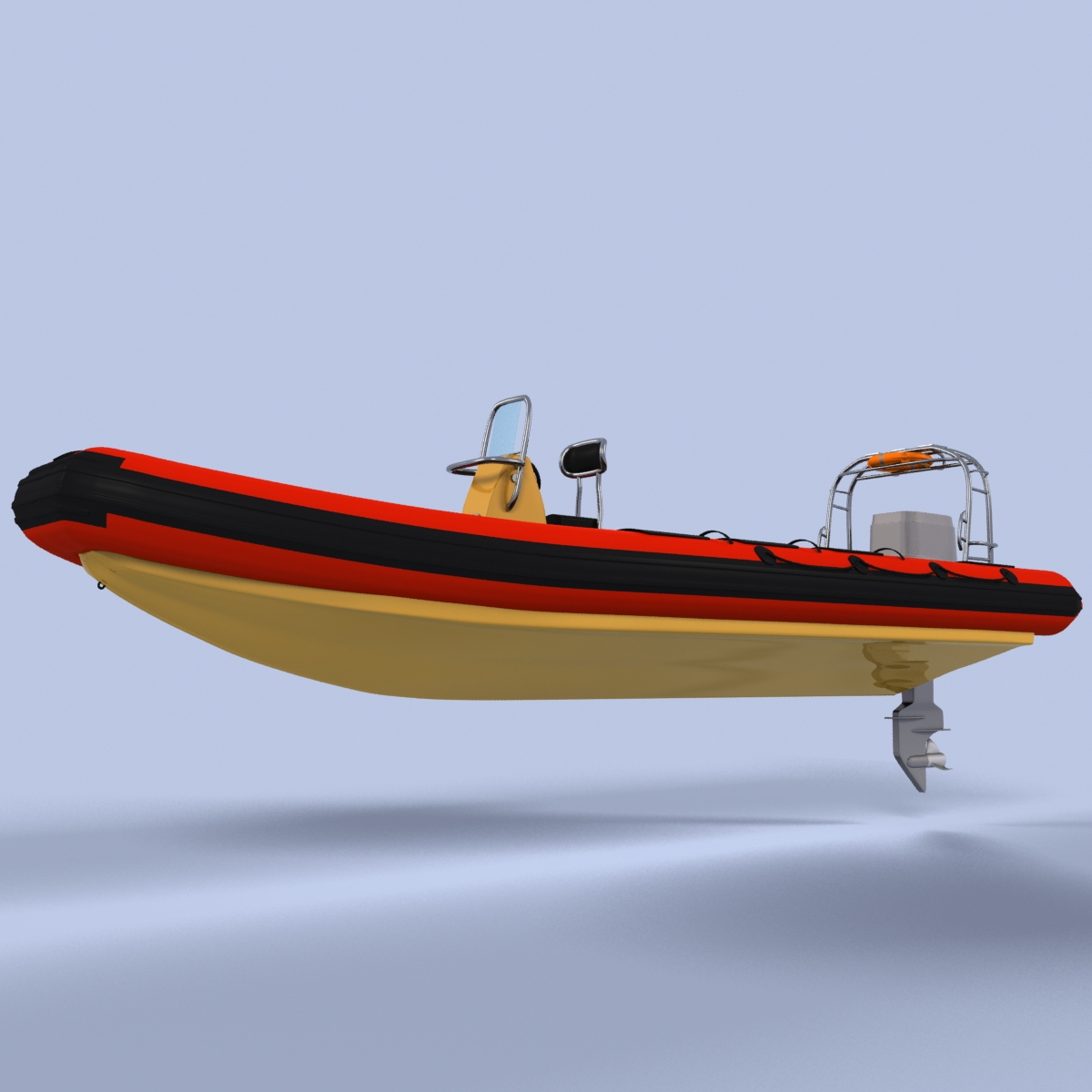 rigid inflatable boats 3d model