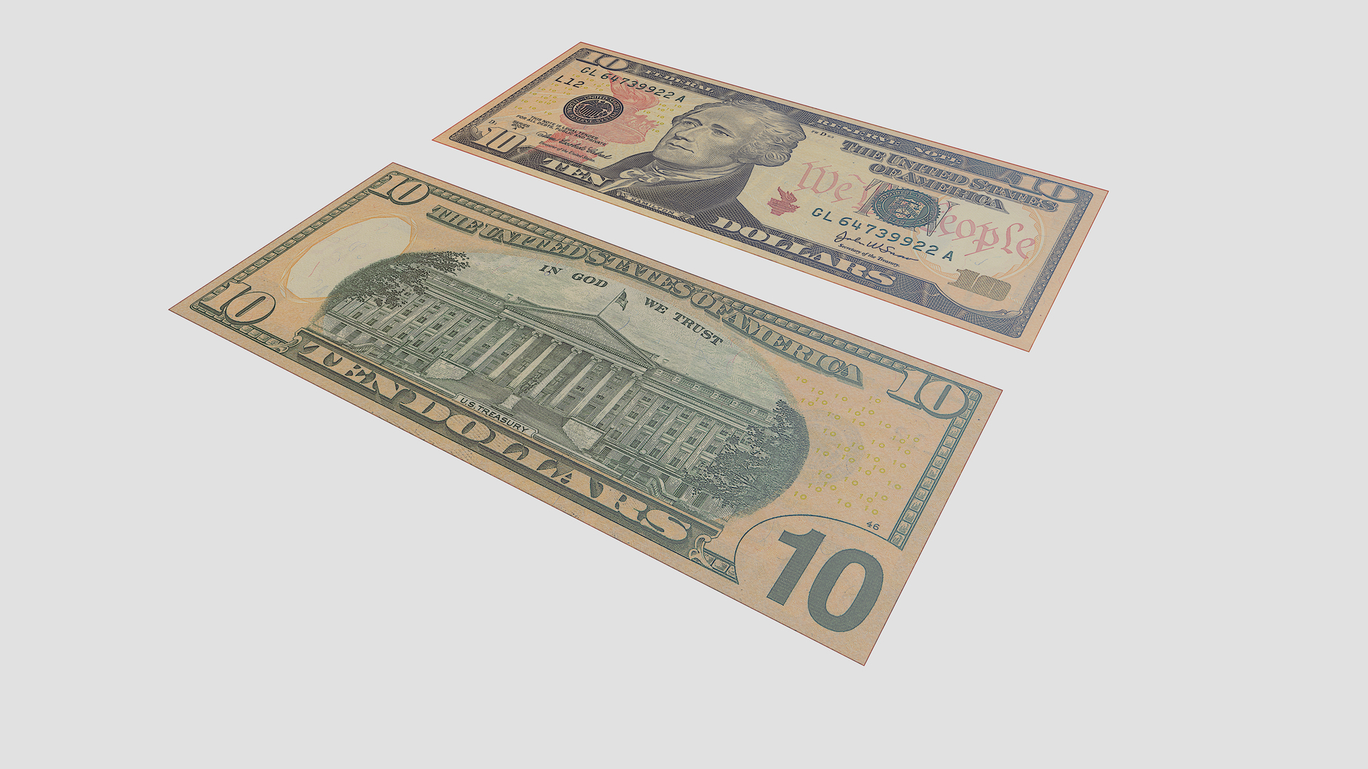 3D Money Two Dollar With Pbr 4K 8K model - TurboSquid 1733331