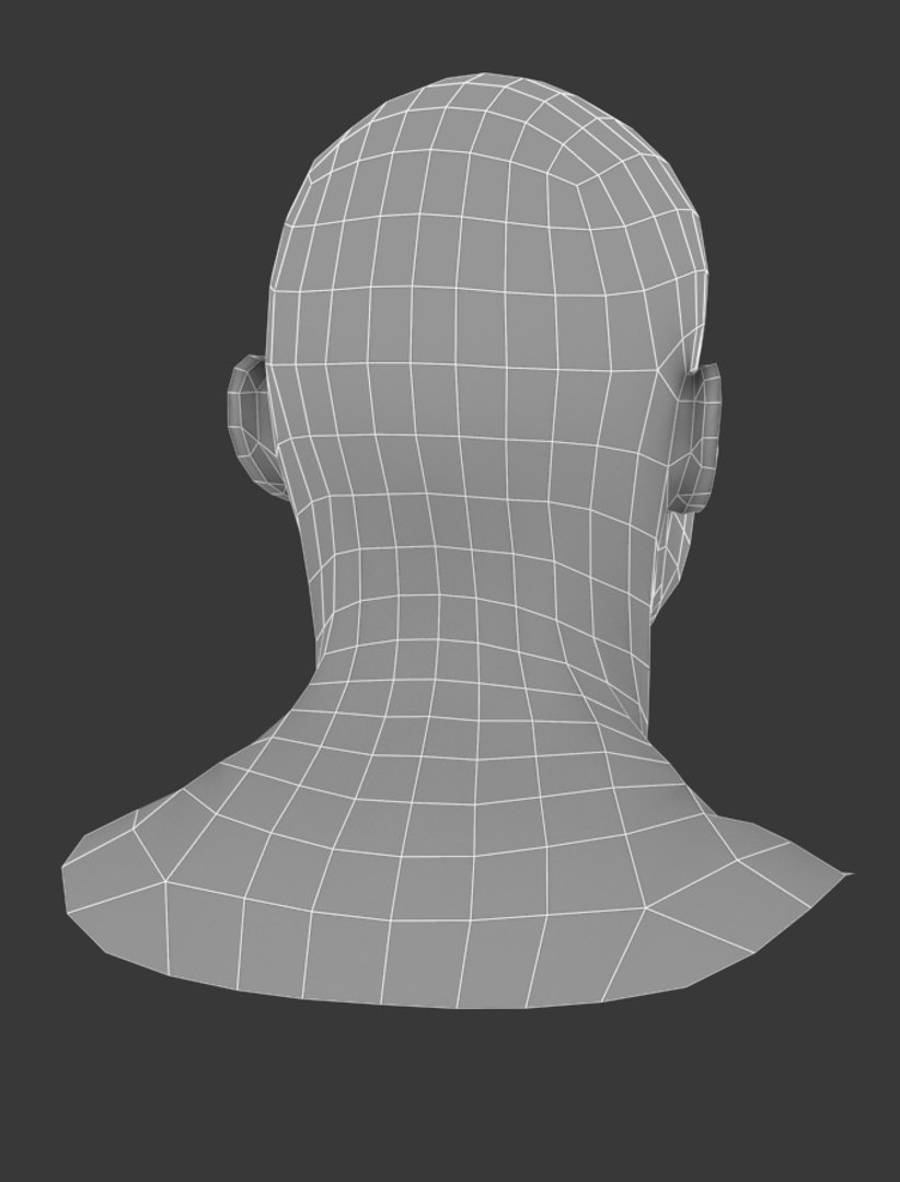 3d Model Male Base Head