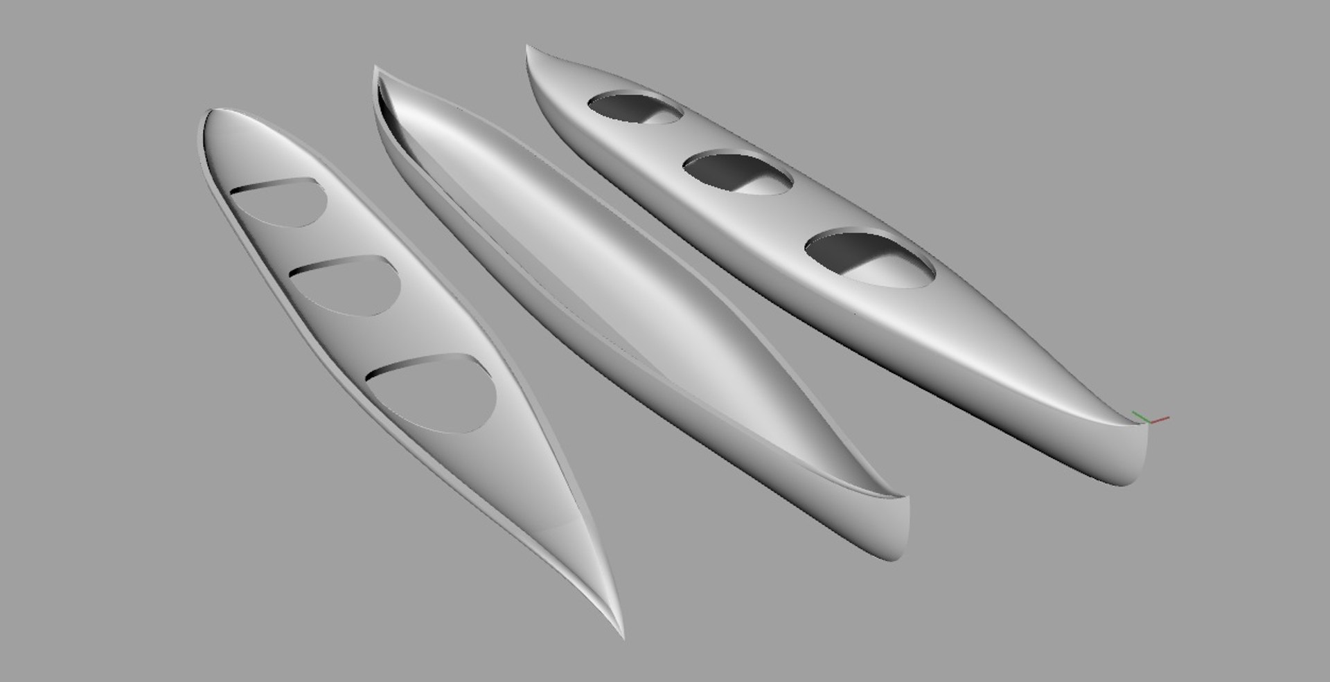 3d 3-way Kayak Model