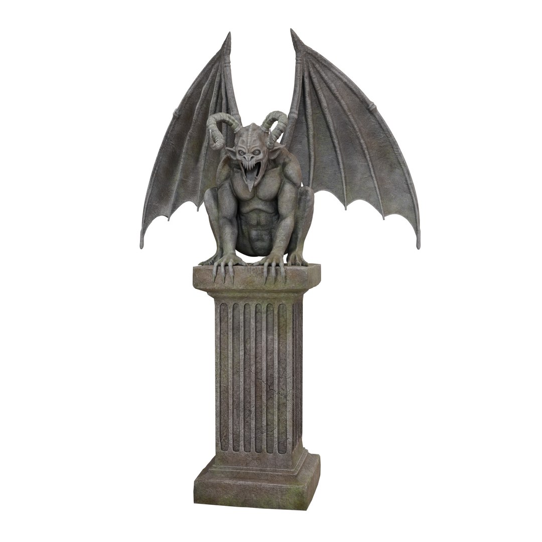 Gargoyle Statue Low-poly 3D Model 3D - TurboSquid 1914007