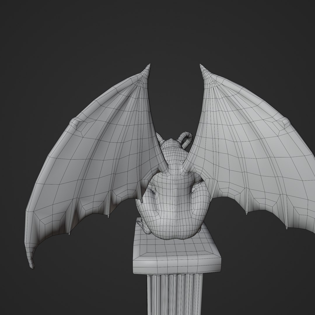 Gargoyle Statue Low-poly 3D Model 3D - TurboSquid 1914007