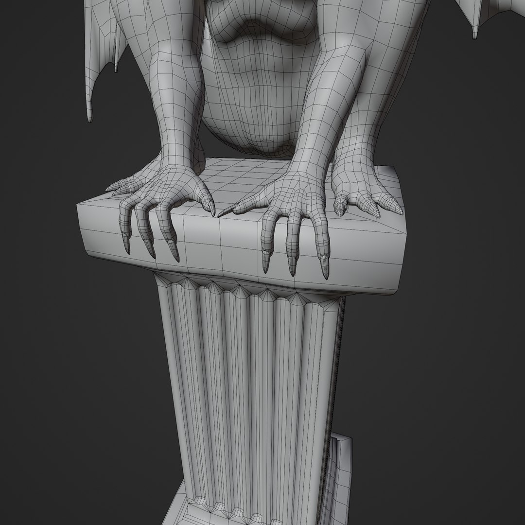 Gargoyle Statue Low-poly 3D Model 3D - TurboSquid 1914007