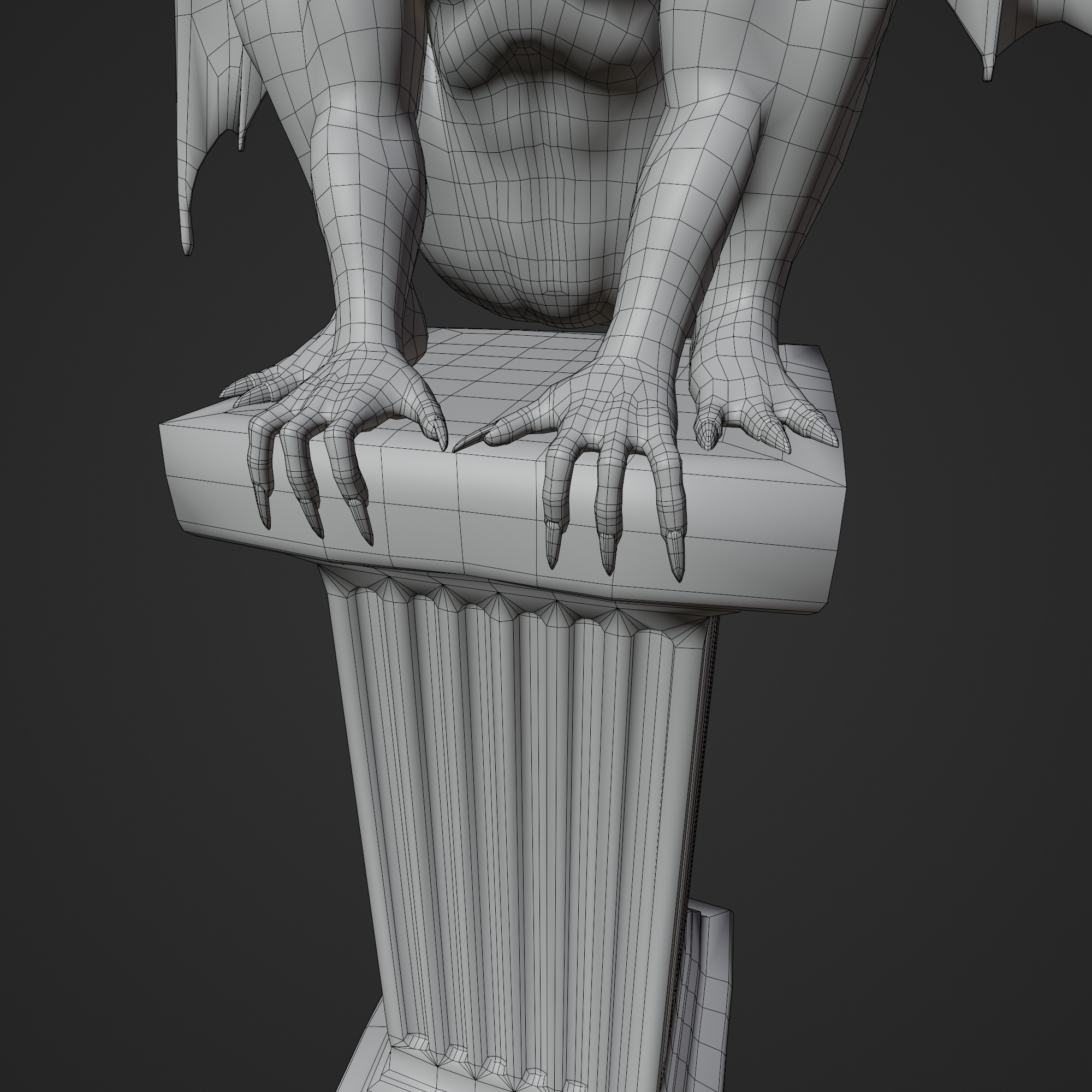 Gargoyle Statue Low-poly 3D model 3D - TurboSquid 1914007